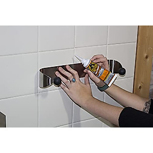 Gorilla Max Strength Clear Construction Adhesive, 2.5 Ounce Squeeze Tube, Clear, (Pack of 1)