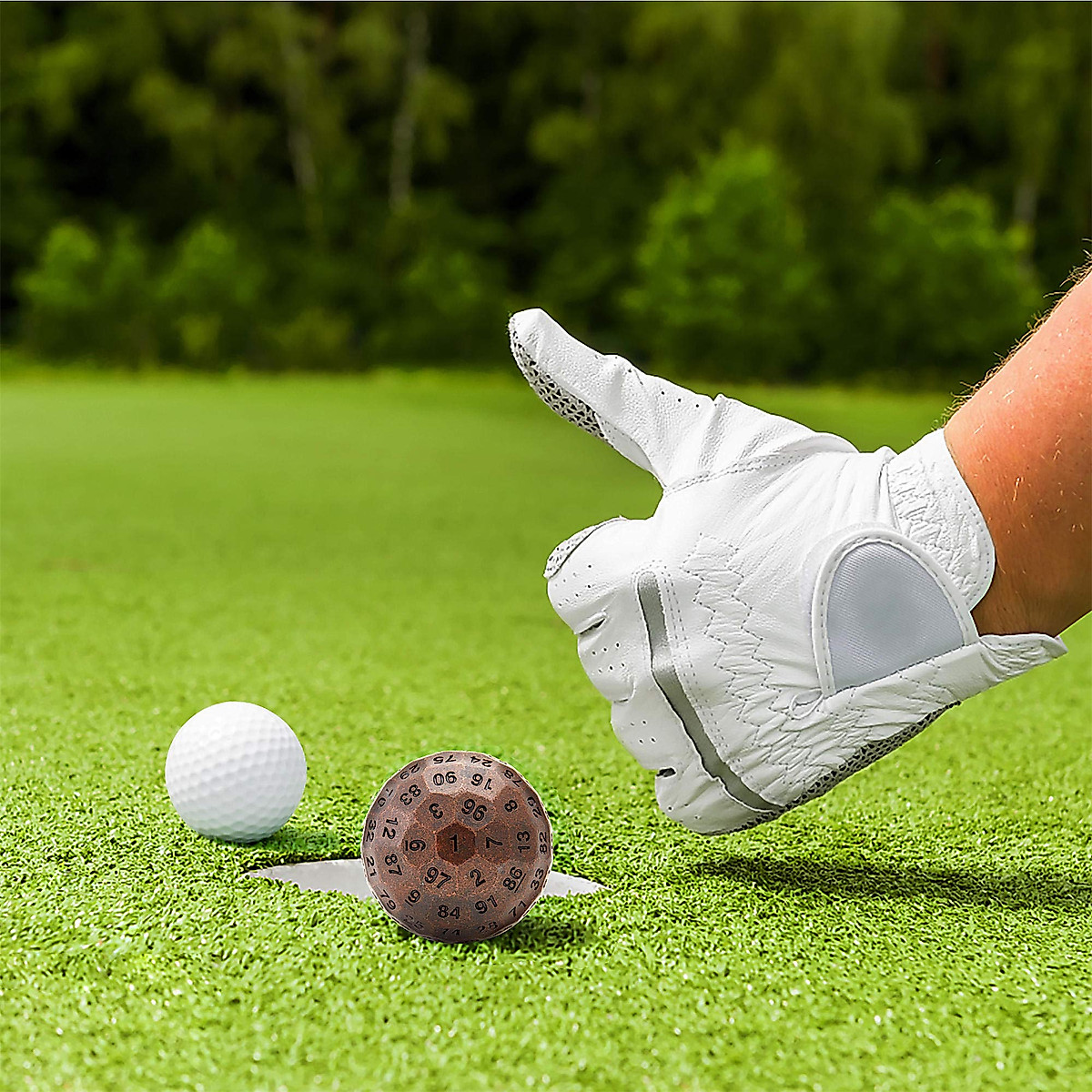 DND Metal Dice Set ,100 Sided die Dungeon Dragon Dice Skull Splitter Polyhedral The New D100 Giant Metal Dice Set D&D (The Diameter of 1.97in)