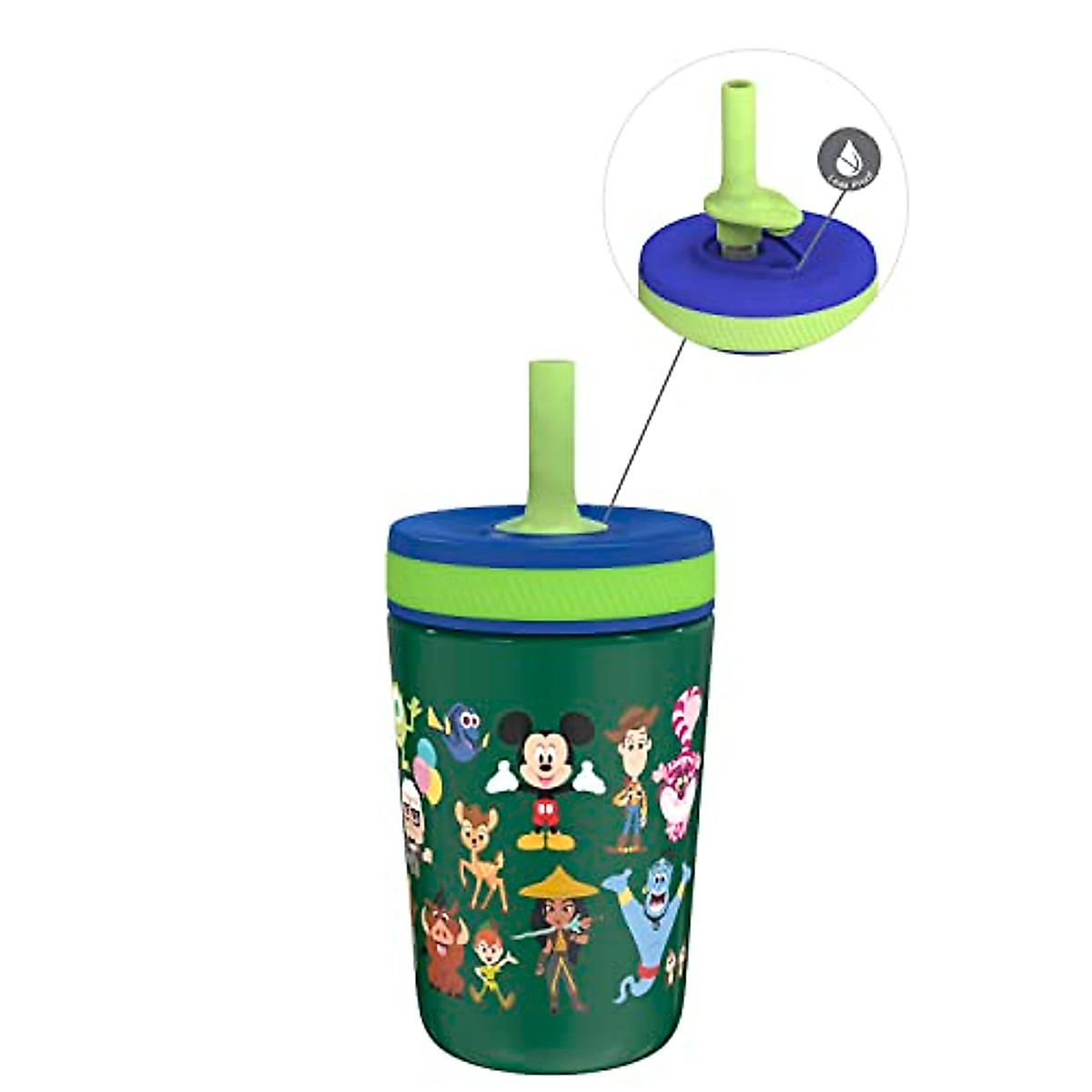 Zak Designs Disney 100 Anniversary Limited Edition Kelso Toddler Cups For Travel or At Home, 12oz Vacuum Insulated Stainless Steel Sippy Cup With Leak-Proof Design (Disney and Pixar)