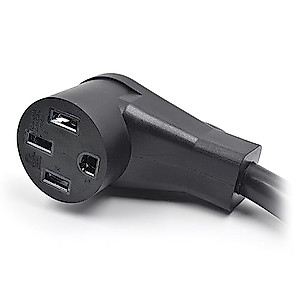 FlixGrdy 4 Prong to 50 Amp Generator to RV/EV Adapter Cord with Grip Handle, L14-30P Twist Lock Male to 14-50R Female, Heavy Duty STW 10 AWG for Generator to RV Trailer Camper and EV Charging