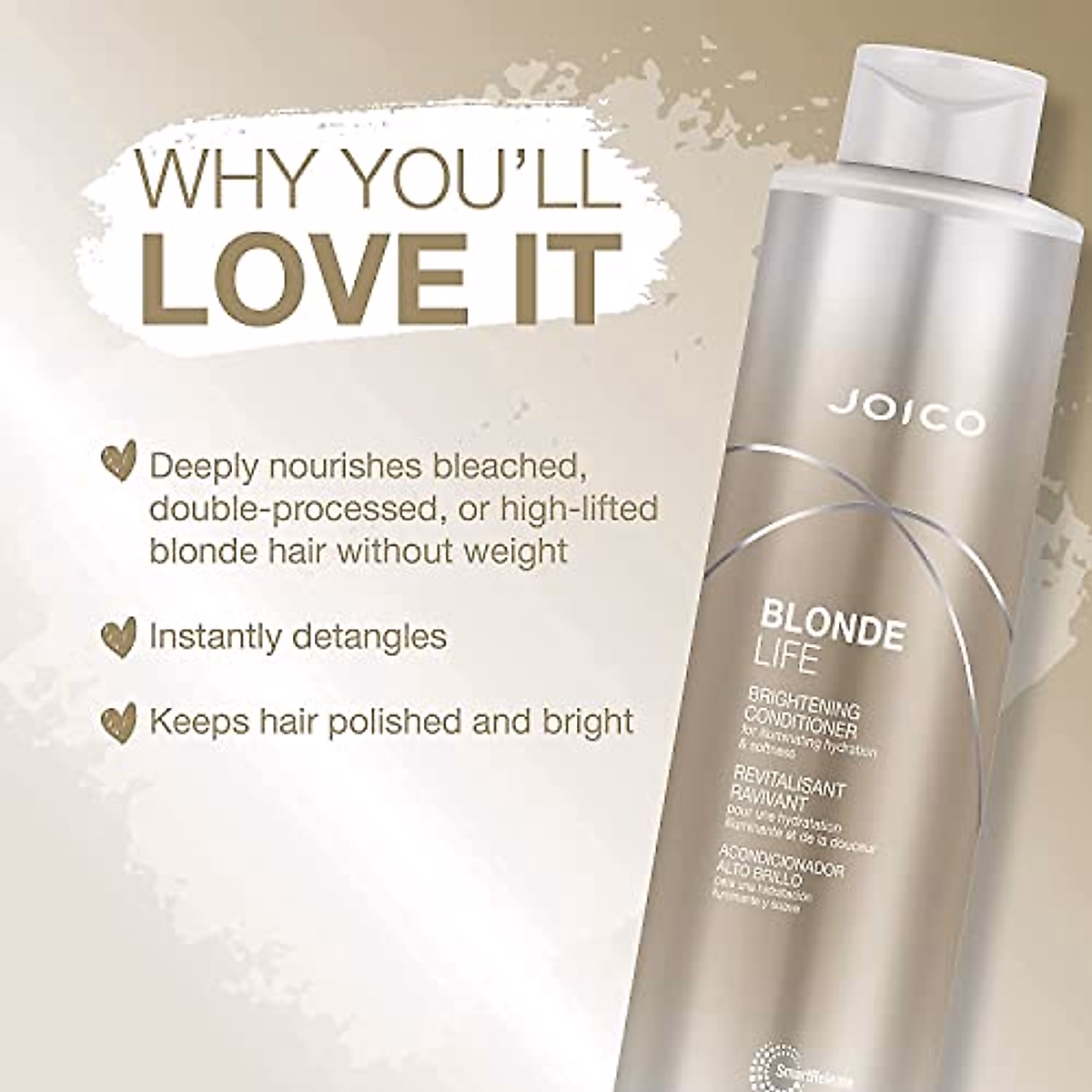 Joico Blonde Life Brightening Shampoo and Conditioner Set, 33.8 Fl Oz (Pack of 2)