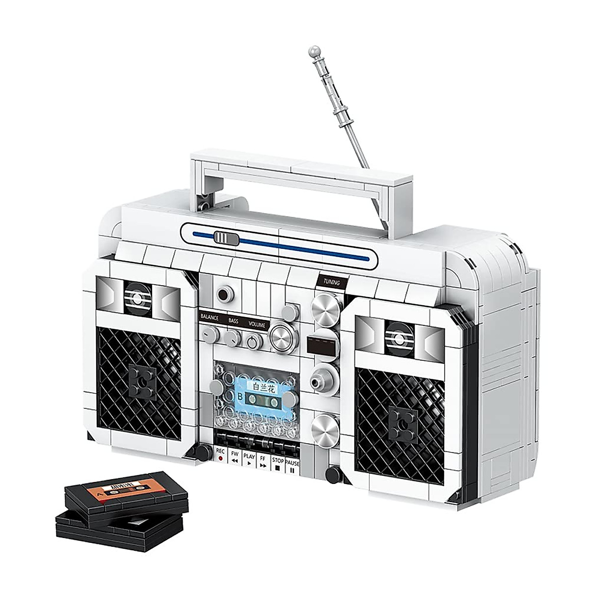 Uvini Adult Building Set, Classic Retro Series, Adult Building Set, Construction Brick Set Best Gift for Adult, Teens, Collectible Model to Build, Radio 645pcs