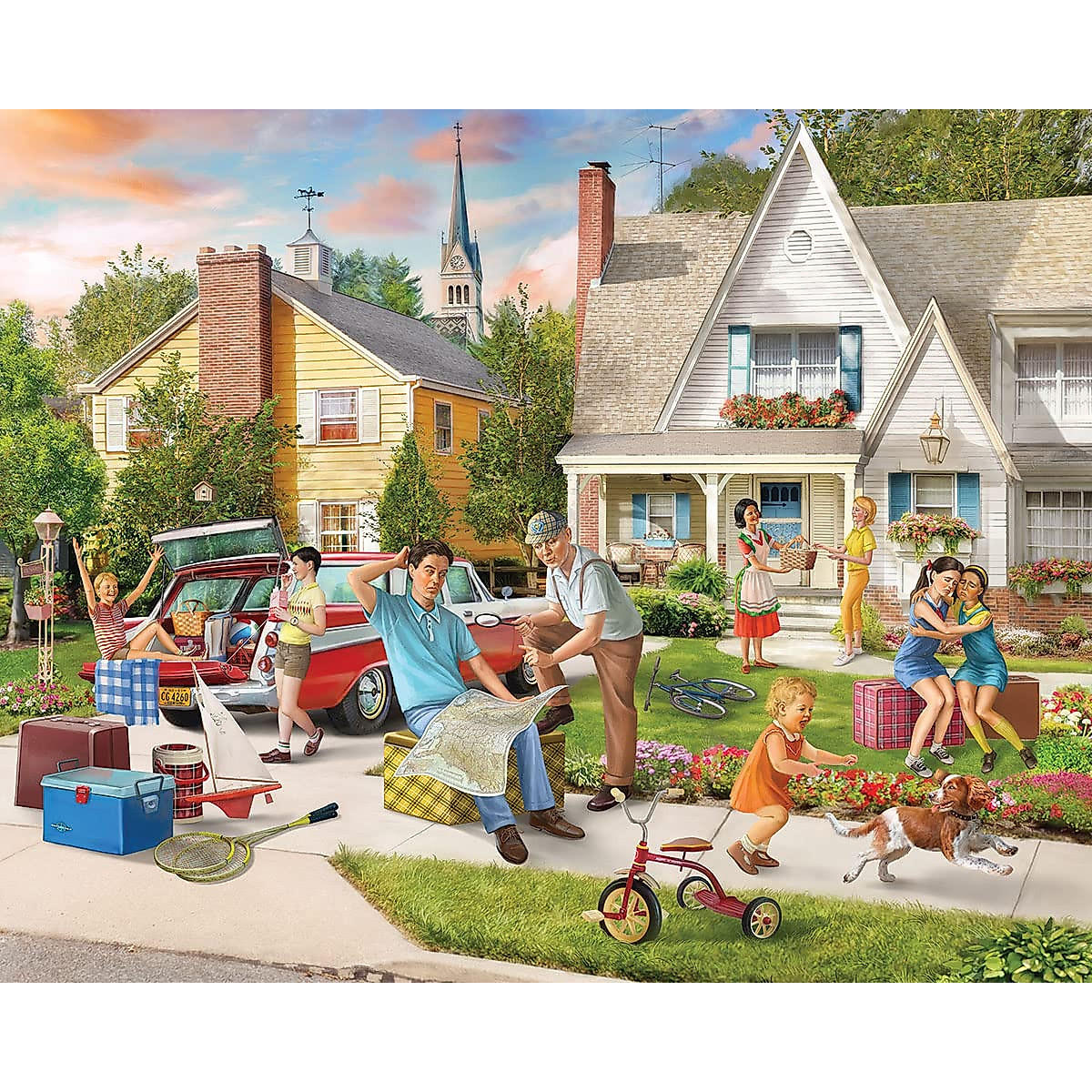 White Mountain Puzzles - Family Road Trip -1000 Piece Jigsaw Puzzle