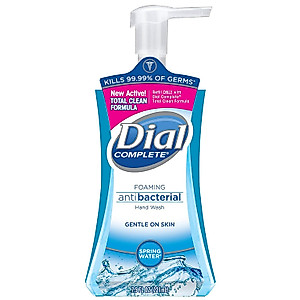 Dial Complete Antibacterial Foaming Hand Soap, 2-Scent Variety Pack, Spring Water/Fresh Pear, 7.5 Fluid Ounces Each , 5 count (Pack of 1)