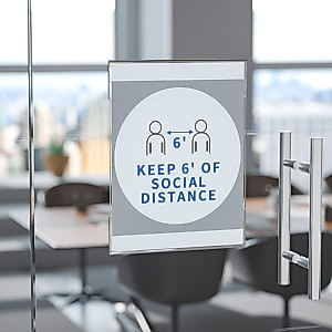 Niubee 8.5x11 inch Wall Mount Acrylic Sign Holder with Double Sided Adhesive Tape for Office, Home, Store, Restaurant-No Drilling (10 Pack)