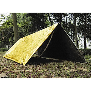 Clobeau 5PCS Emergency Sleeping Bags Thermal Camping Emergency Blankets Space Blankets Survival Waterproof Bivy Survival Gear for Hiking Camping, First Aid Kits Survival Gear Sleep Bags Bivy