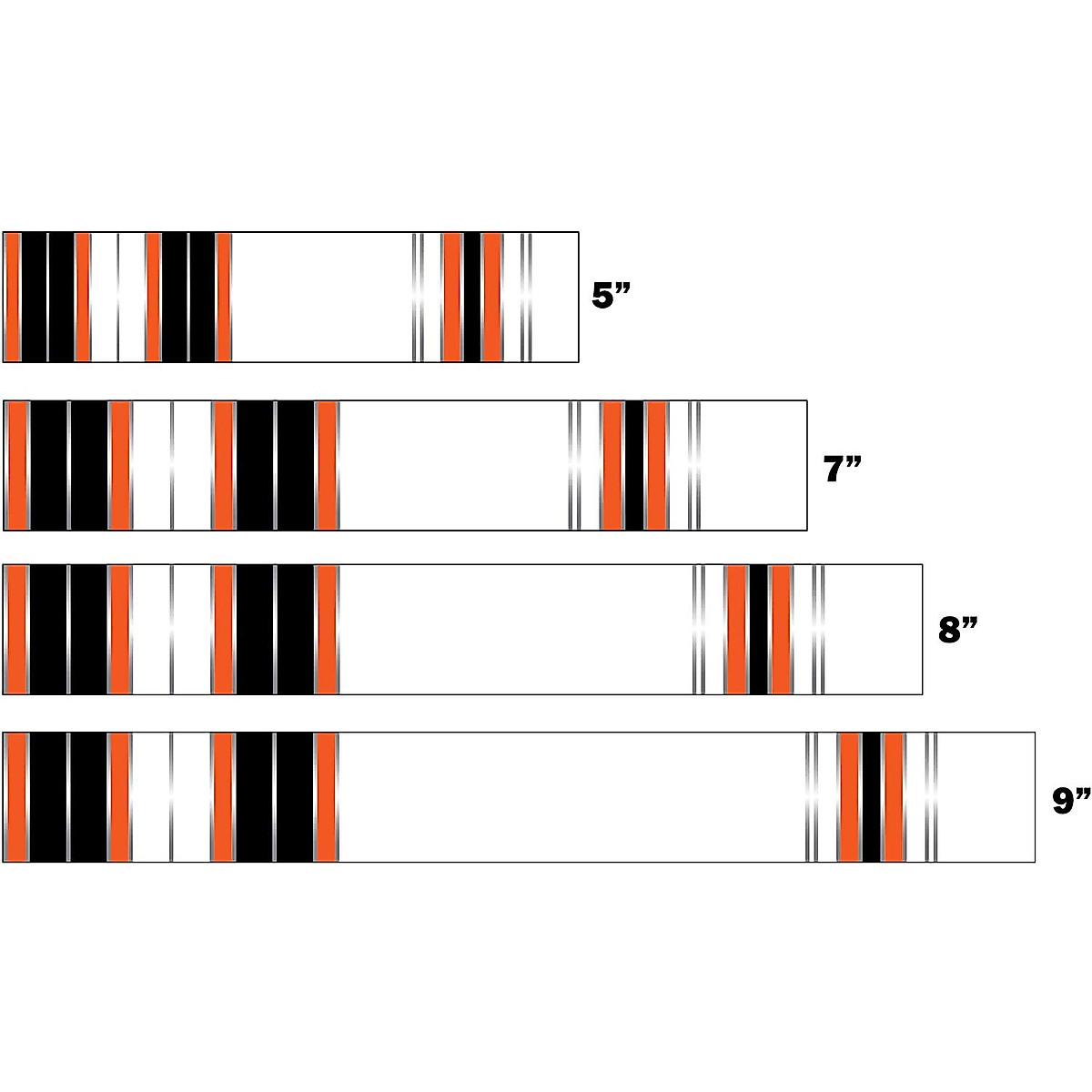 White Water Archery Non-Laminated Orange Traditional 9 Crest Arrow Wraps 15 pk Choose Length Width (8, 1.12)