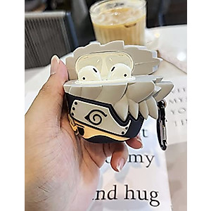 Cartoon Case Compatible for Apple AirPods 2/1 Anime AirPods Cute Case Cover 3D Slim Shockproof Silicone Shell Kawaii Funny Cover for AirPods (AirPods 2/1, Men)