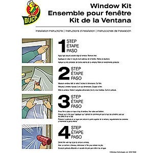 Duck MAX Strength Heavy Duty Insulating Film Window Kit, 3-Window, 62-Inch x 126-Inch, Indoor, 284351