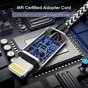 [Apple MFi Certified] iPhone AUX Cord for Car Stereo, Lightning to 3.5mm Audio Cable Compatible with iPhone 14/13/12/11/XR/XS/X/8/7/6/iPad to Car Home Stereo Speaker Headphone, 3.3ft