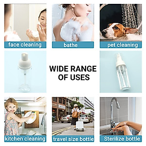 80 Pcs 2 oz Foam Soap Dispensers Mini Cleaning Refillable Soap Bottles with Pump Plastic Foam Pump Bottle Empty Clear Foam Dispenser for Hand Soap Shampoo Sanitizer Liquid