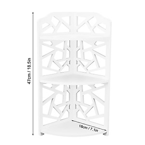 Atyhao Corner Table Shelf, 3-Tier Corner Storage Shelf Plant Stand Storage Rack for Small Spaces Bathroom Bedroom Organizer