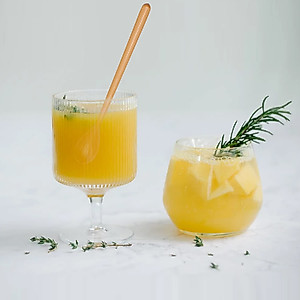 Goeielewe Set of 8 Mixing Spoon Melamine Long Espresso Spoons, Colorful Latte Spoon, Dessert Ice Cream Spoon, Cocktail Stirring Spoons for Coffee Dessert, 8.8-Inch (Mixed Color)