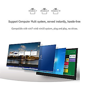 EVER LUSTRE 15.6 Inch Portable Gaming Monitor 4K Touch Screen 3840x2160 UHD Build-in Battery Display Screen for PS4, Xbox, Switch, Smart Phone, Laptop (Battery Monitor+case)