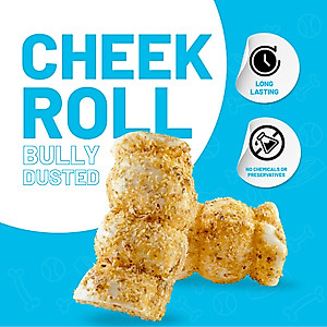 Sitka Farms Bully Dusted Beef Cheek Rolls 5-6" - 4 Count - Extra Thick Dog Chew Bones No Rawhide - Long Lasting Dog Toy - Healthy Teeth and Gums for Small Medium and Large Dogs