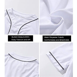 Toddler Baseball 1st Birthday Shirt Baby Boy Rookie of The Year One Year Old Gift V Neck Shirt Button Tee (White 1,12 Months,12 Months,US,Age,Toddler,Male)