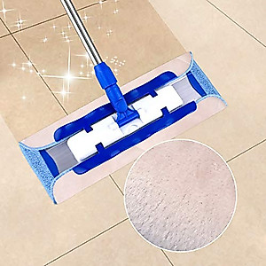 KEEPOW Microfiber Mop Cloth Refills Compatible with MR.SIGA Professional Microfiber Mop, Double Side use, Wet & Dry Mopping, Pack of 5