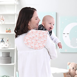 5 Pack Burp Cloths + Minky Changing Pad Cover for Baby Girl Boy, Plush Changing Table Covers Breathable Mink Changing Table Sheets Cover Wipeable