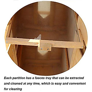 MYES Pigeon Shed, Large Wooden Loft Solid Dove House, Outdoor Pigeon Cage for Household Breeding (9-Nest Box W/Jumping Cage)