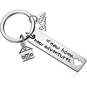 New Home Keychain 2024 Housewarming Gift for New Homeowner House Keyring Moving in Key Chain New Home Owners Jewelry from Real Estate Agent