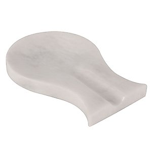 Radicaln Marble Spoon Rest 8'' inches White Handmade Utensils Rest for stove top - Spoon Holder for Kitchen Countertop Organizer, Coffee Spoon Holder for Kitchen and Home Decor