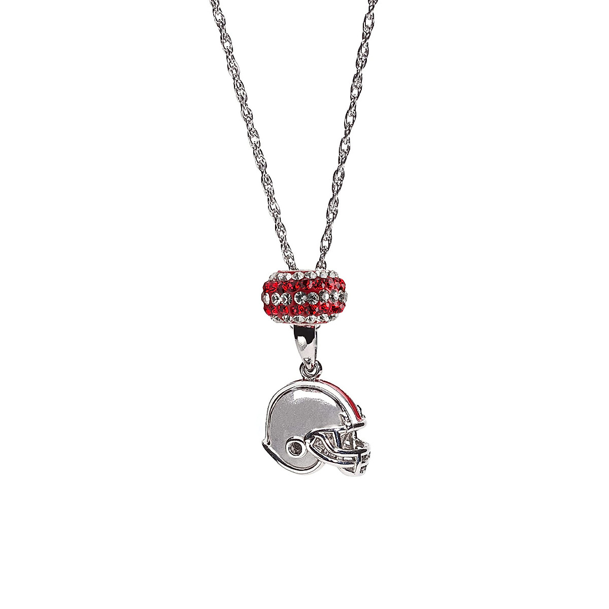 Stone Armory Ohio State Jewelry - OSU Football Helmet with Austrian Crystal Bead - Hypoallergenic and Adjustable 16-20in - Ohio State Gear for Women