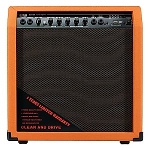 EMB GA120 600W 12" Electric Guitar Amplifier Speaker Portable Powerful Studio and Stage Cabinet PreAMP – with Built in Headphone Jack and 2 Inputs and SD USB AUX Bluetooth (Yellow)