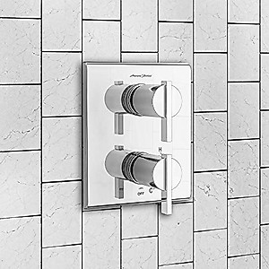 American Standard TU184740.002 Time Square 2-Handle Integrated Shower Diverter Trim Only, Chrome