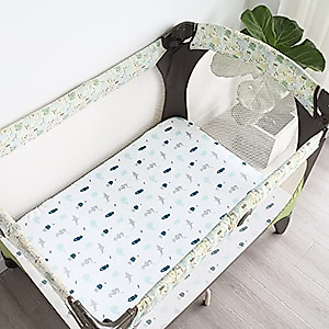 Pack and Play Sheets, Pack n Play Sheets Ultra Soft, Mini Crib Sheets 2 Pack, Pack n Play Mattresses Sheets Compatible with Graco Pack n Play, Soft and Breathable, Dinosaurs