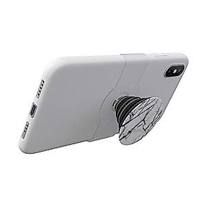 PopSockets Phone Grip Slide for Phones and Cases, Sliding Phone Grip with Expanding Kickstand, PopSlide for Apple Silicone Case, iPhone Xs Max - Clear Day