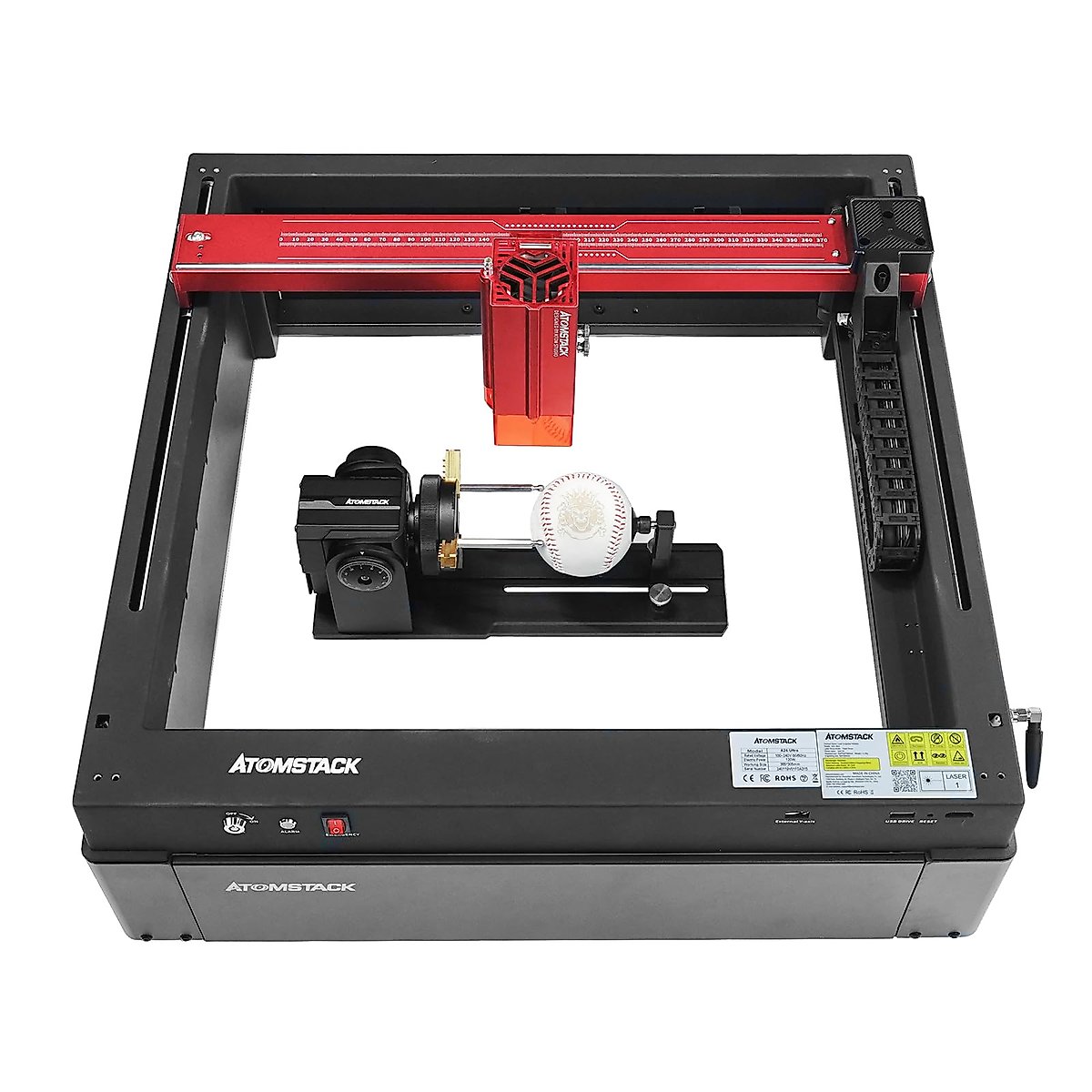 ATOMSTACK H2 Riser Base Suitable for A6/A12/A24/A48 Pro&A6/A12/A24/A48 Ultra Laser Engraver,Sheet Metal Material, Sturdy and Stable, Preventing Smoke Leaking