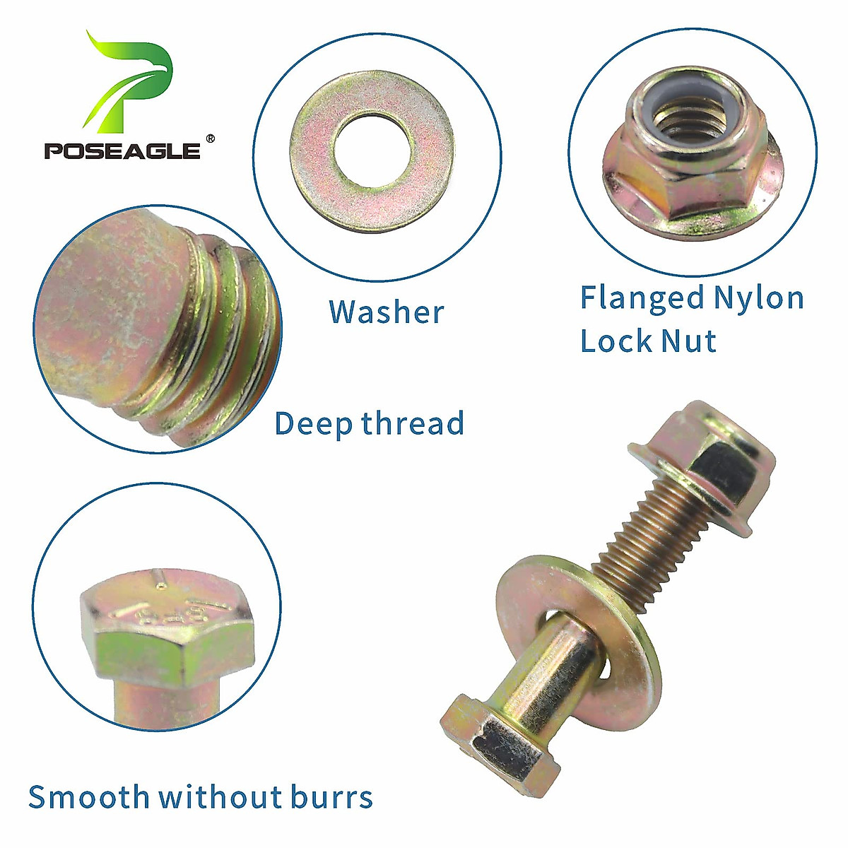 POSEAGLE 2 Pack 532193195 V Idler Pulley Replace Craftsman 189993 Pulley 193195 Idler Pulley Craftsman 175080 Pulley 175080 Idler Pulley 181775 Husqvarna 532193195 Pulley 532181775 532175080 532189993