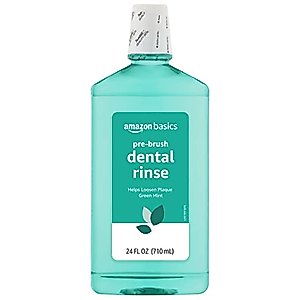 Amazon Basics Pre-Brush Dental Rinse, Green Mint, 24 Fluid Ounces, 1-Pack (Previously Solimo)