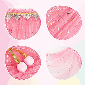 10 Pieces Princess Cape Set Dress up Clothes for Little Girls Party Cosplay Cloak with Jewelry Tiara Crown Wand Gloves