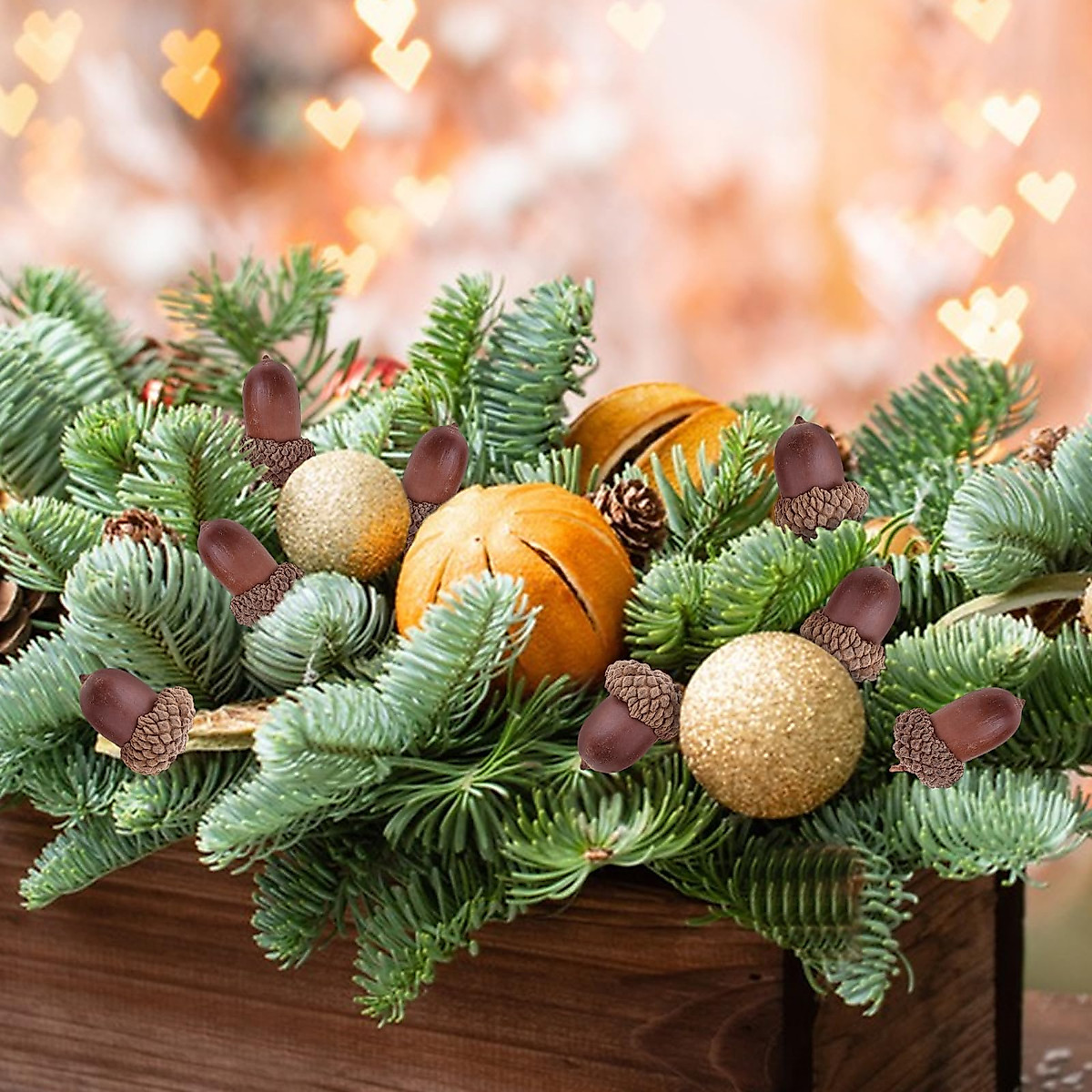 menolana 30 Pieces Acorns, Natural Dry Acorns,