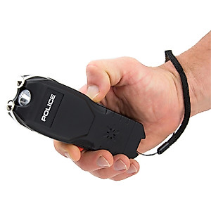 POLICE 2101 Stun Gun with LED Flashlight and Siren Alarm