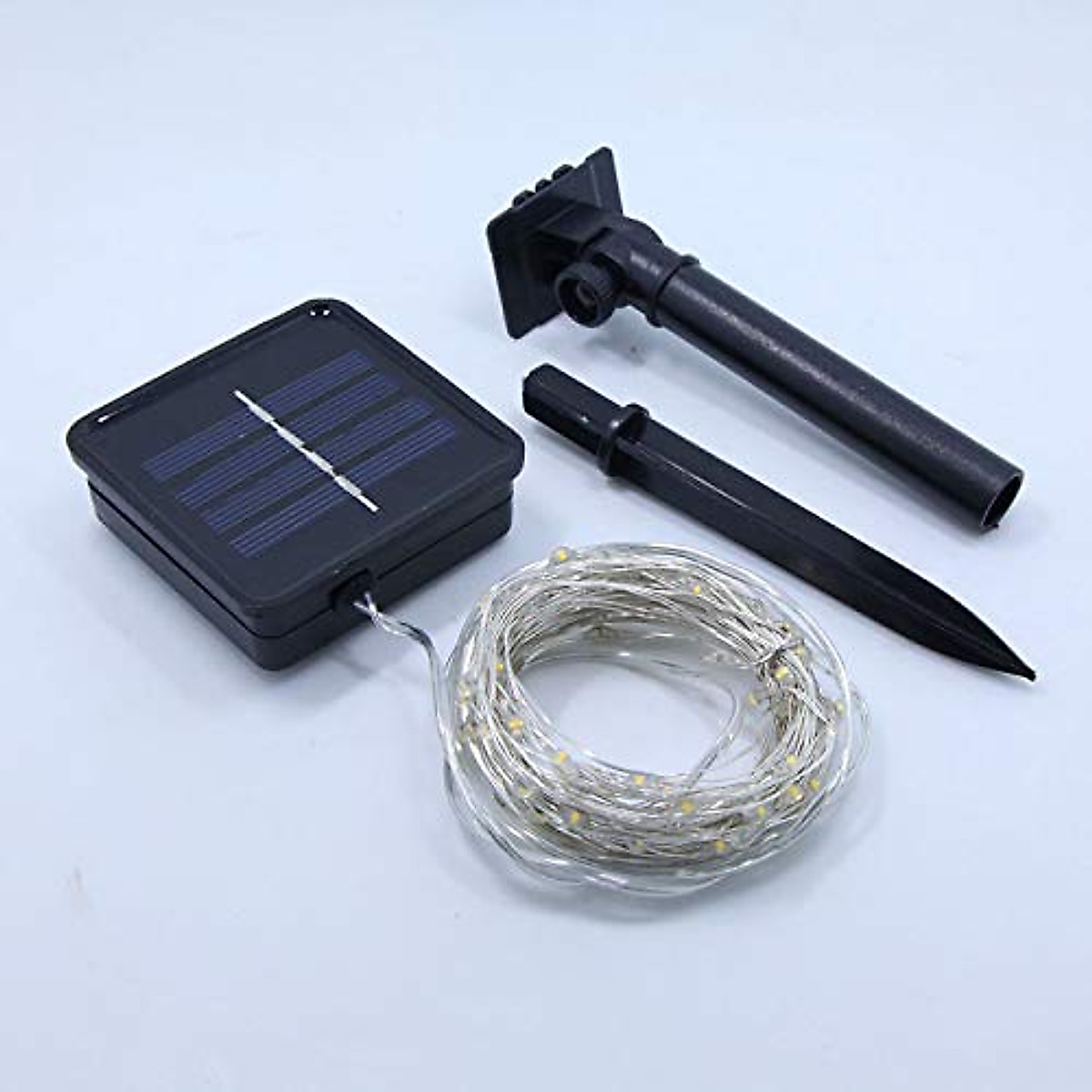 Solar String Lights 100LED 36FT Waterproof Indoor Outdoor Lighting for Garden Copper Wire 8 Modes Fairy Lights for Home Decor Patio Garden Party (White)