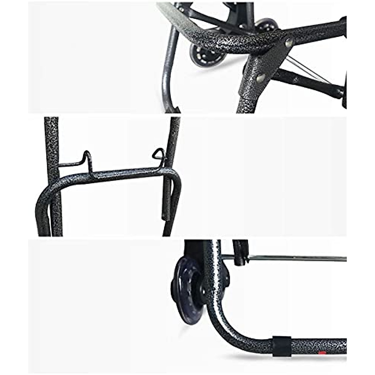 Shopping Trolley on Wheels Multi Function Shopping Cart Travel Climb Stairs Collapsible Portable Iron Art Supermarket Push Trailer Lever Cart Trolley Storage Hand Trucks,#1 ,