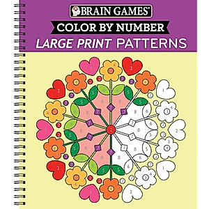 Brain Games - Color by Number - Large Print: Patterns (Stress Free Coloring Book)