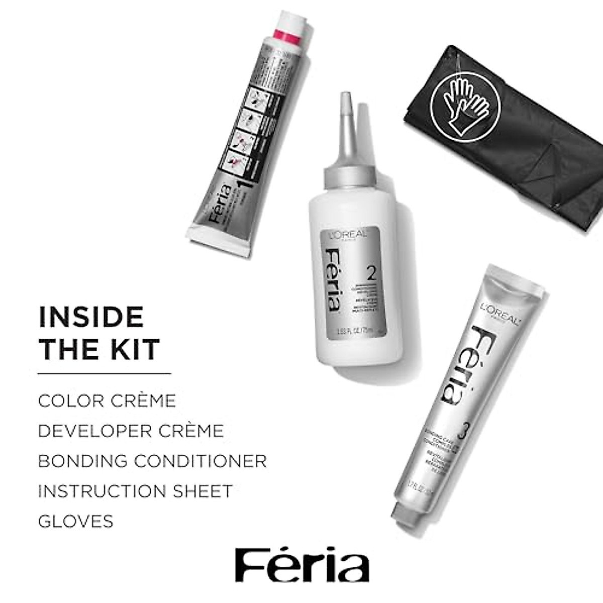 L'Oreal Paris Feria Multi-Faceted Shimmering Permanent Hair Color, 411 Sapphire Smoke (Smokey Blue)