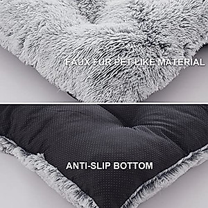 Cozyide Orthopedic Dog Beds for Small Dogs, Non-Slip Pet Bed with Soft Plush, Machine Washable Dog Bed for Crate (18" L x 12" W x 2" Th, Grey)