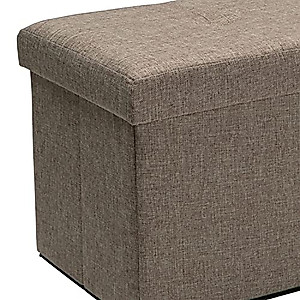 Simplify Polypropylene Storage Ottoman, Natural (F-0637-NATURAL)