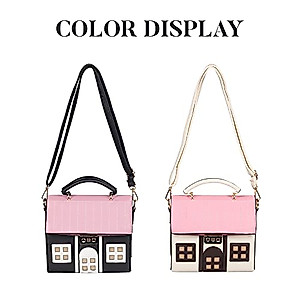 Women Cute Realtor Bag House Shaped Crossbody Bags Cellphone Purse for Women Creative Shoulder Bags