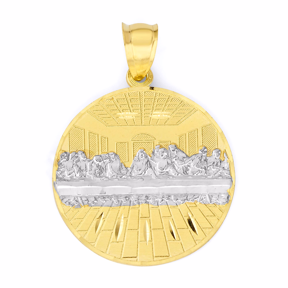 10k Yellow Gold Last Supper Pendant for Men