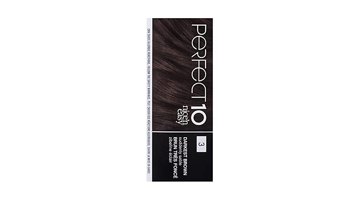 Clairol Nice'n Easy Perfect 10 Hair Color - Darkest Brown Pack of 2