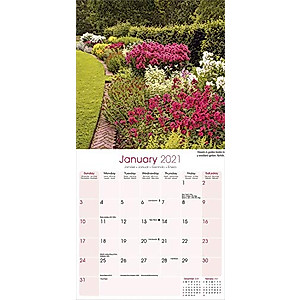 Garden Calendar - English Gardens Calendar - Calendars 2020 - 2021 Wall Calendars - Flower Calendar - English Gardens 16 Month Wall Calendar by Avonside