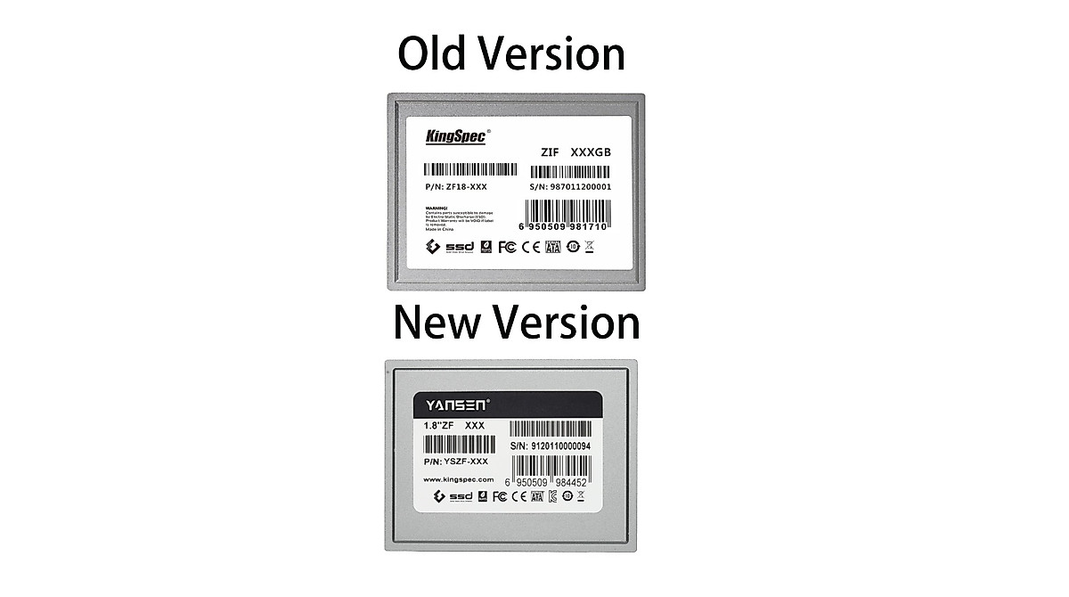 KingSpec Yansen 128GB ZIF SSD for Old Laptops & Media Players