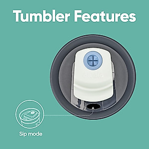 Owala Stainless Steel Triple Layer Insulated Travel Tumbler with Spill Resistant Lid and Straw, BPA Free, 24 oz, Black/Grey (Foggy Tide)