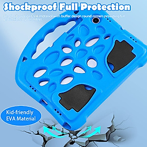 ZtotopCases Kids Case for Samsung Galaxy Tab A8 10.5 Inch(SM-X200/SM-X205/SM-X207),Shockproof Rugged Protective Cover with Handle Stand & Shoulder Strap for 10.5" Tablet A8 2022 for Kids Children,Blue