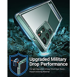 TORRAS MoonClimber for Samsung Galaxy S22 Ultra Case [Upgraded Armor-Level Shockproof][3 Stand Ways] Ultra HD Clear Slim Hard Kickstand Protective S22 Ultra Case for Galaxy S22 Ultra Case, Clear